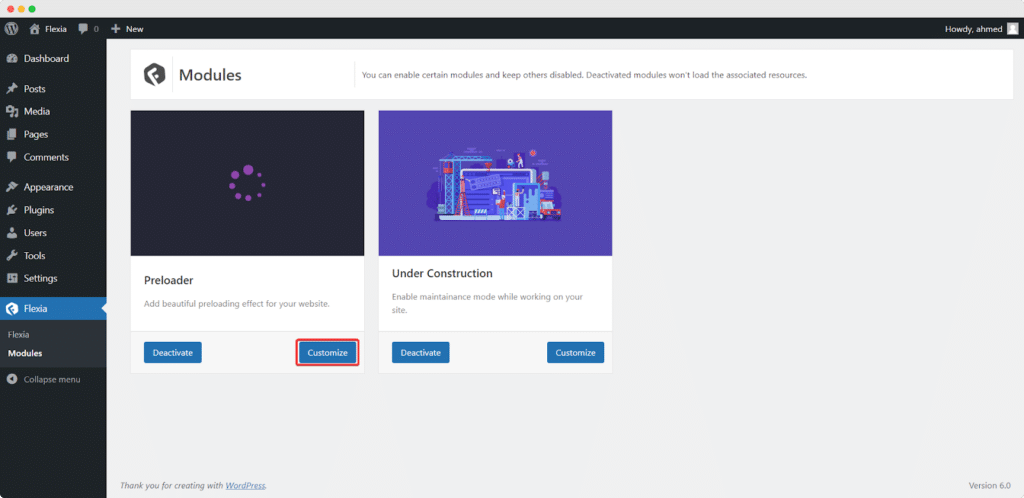 How To Activate Preloader In Flexia Theme - Flexia